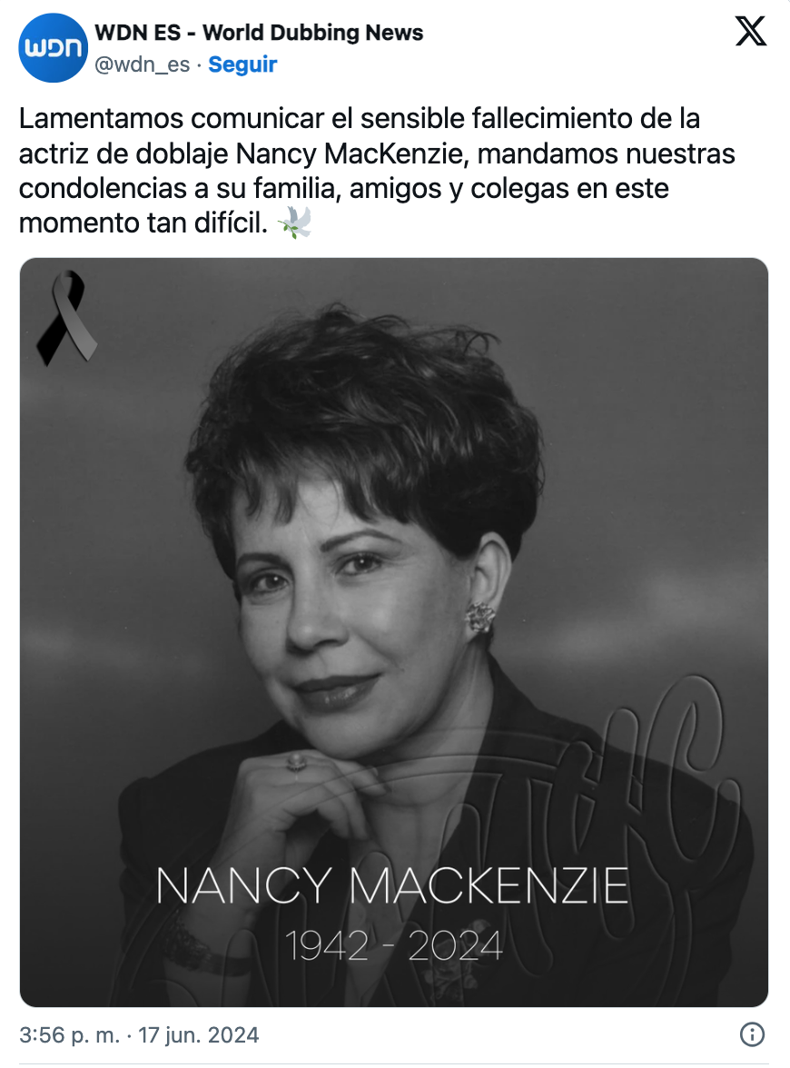Fallece a los 81 años "Nancy Mackenzie" la actriz que dio voz a Marge ...
